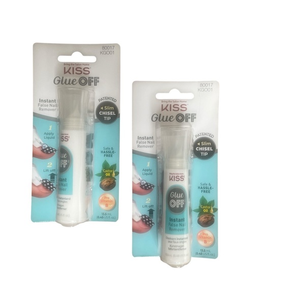 Kiss | Bath & Body | Two Kiss Glue Off Nail Removers With Chisel Tips ...